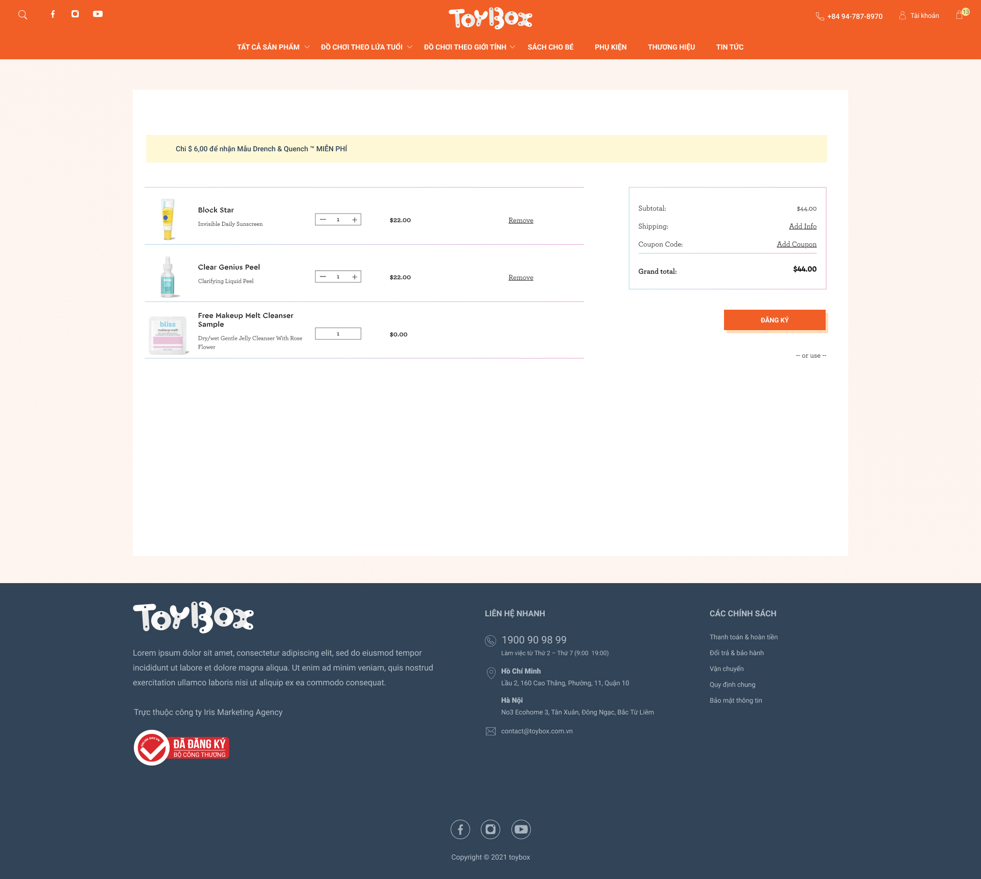 ToyBox Vietnam E-commerce Website Development | Iris Marketing Agency